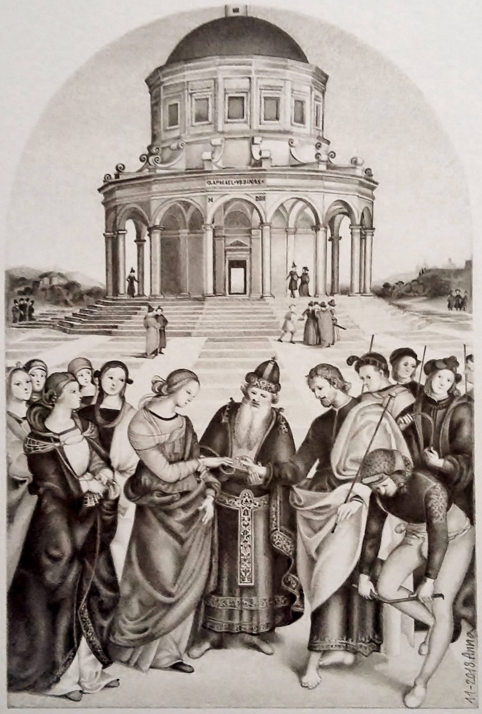 Raphael Marriage Of The Virgin Detail