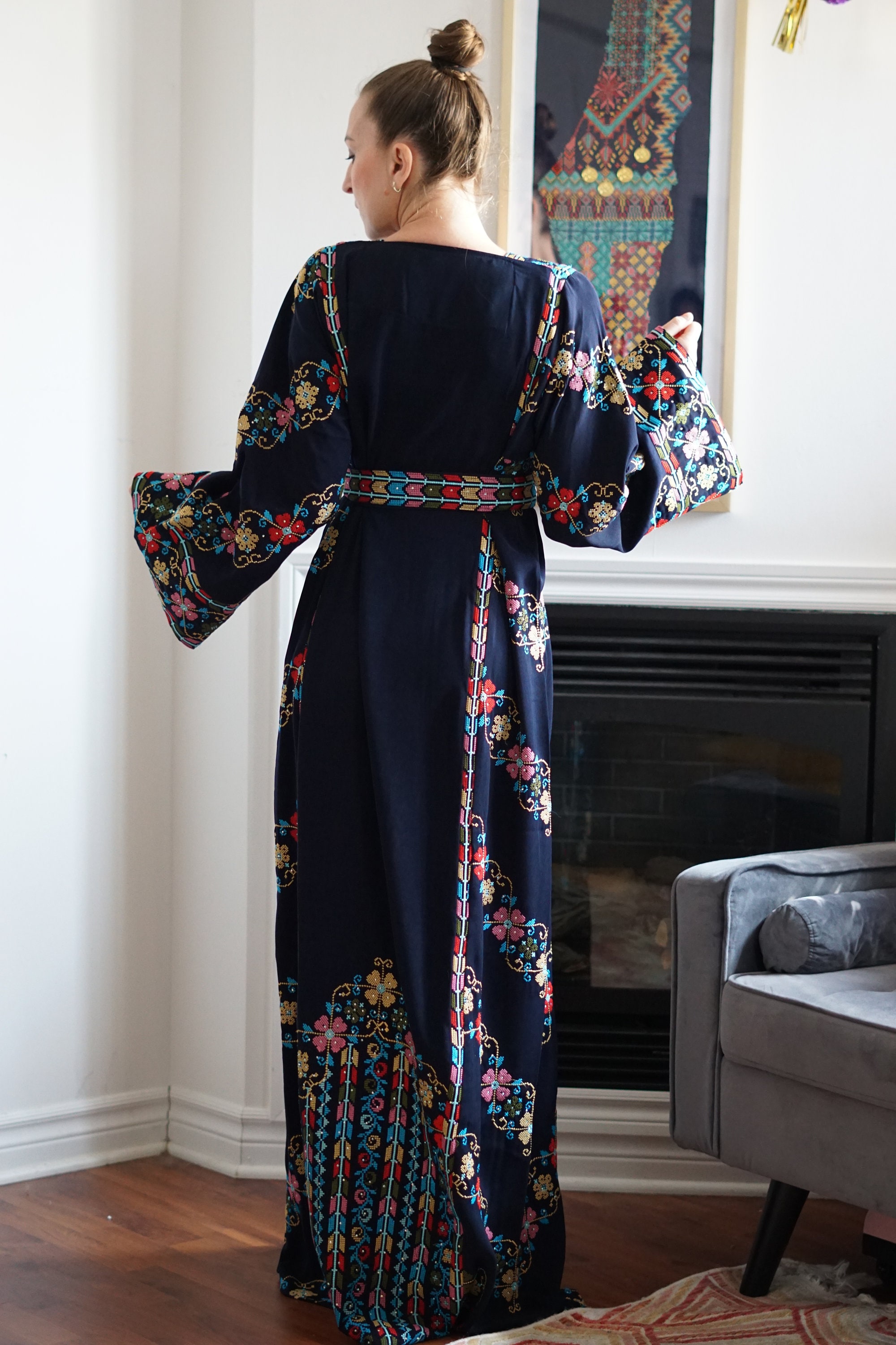 Traditional With A Touch of Modern Colorful Palestinian Floral Tatreez ...