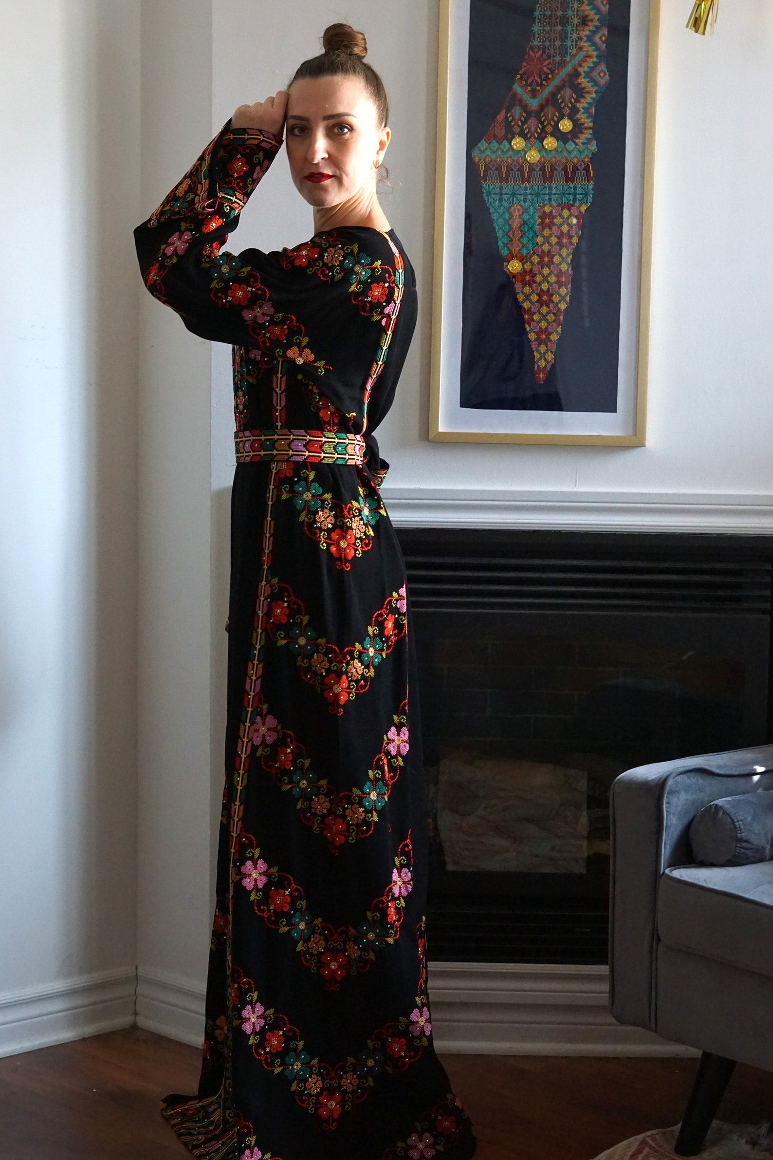 Traditional With A Touch of Modern Colorful Palestinian Floral Tatreez ...