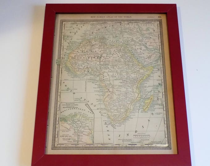 Antique World Map Shows Distance Between Ports, Antique Color Map Rand ...