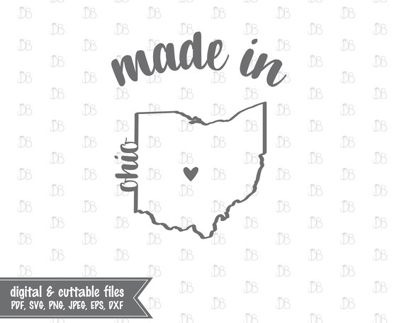 Made in Ohio INSTANT DIGITAL DOWNLOAD Printable Design | Etsy