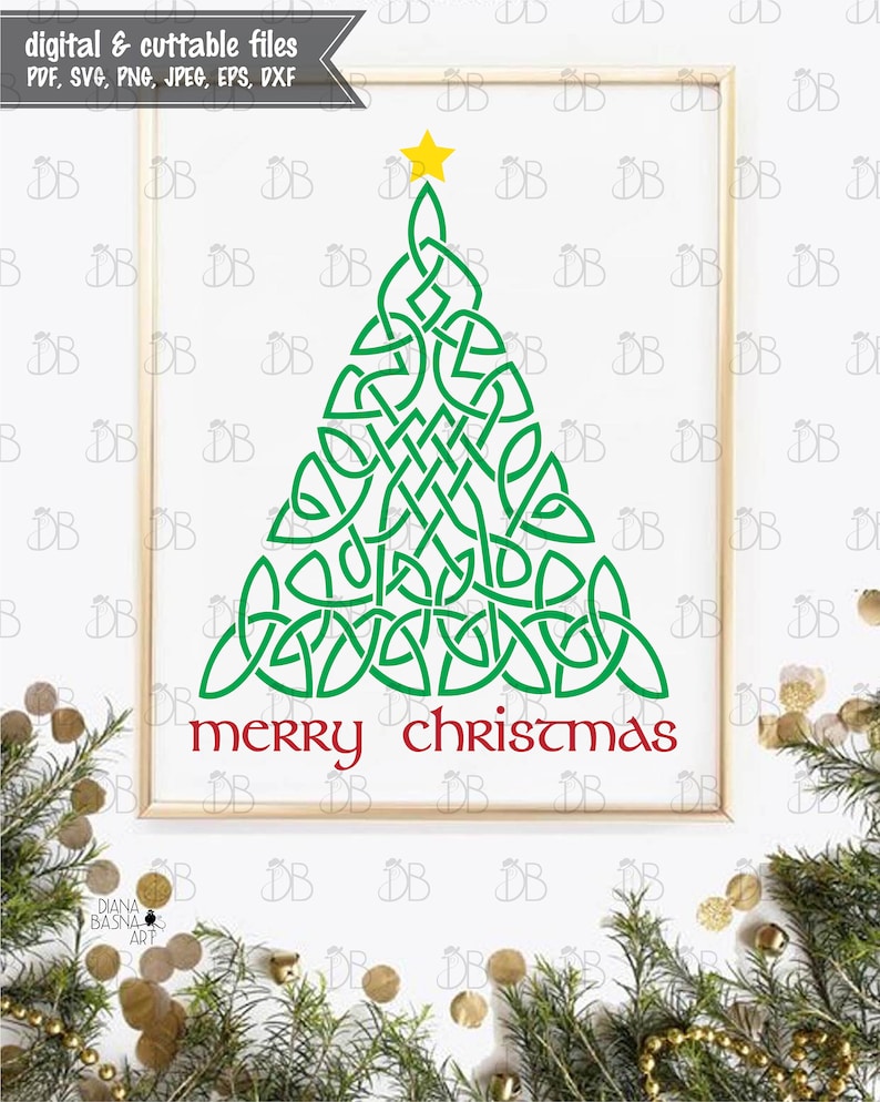 Celtic Christmas Tree Svg Cut File INSTANT DIGITAL - Etsy