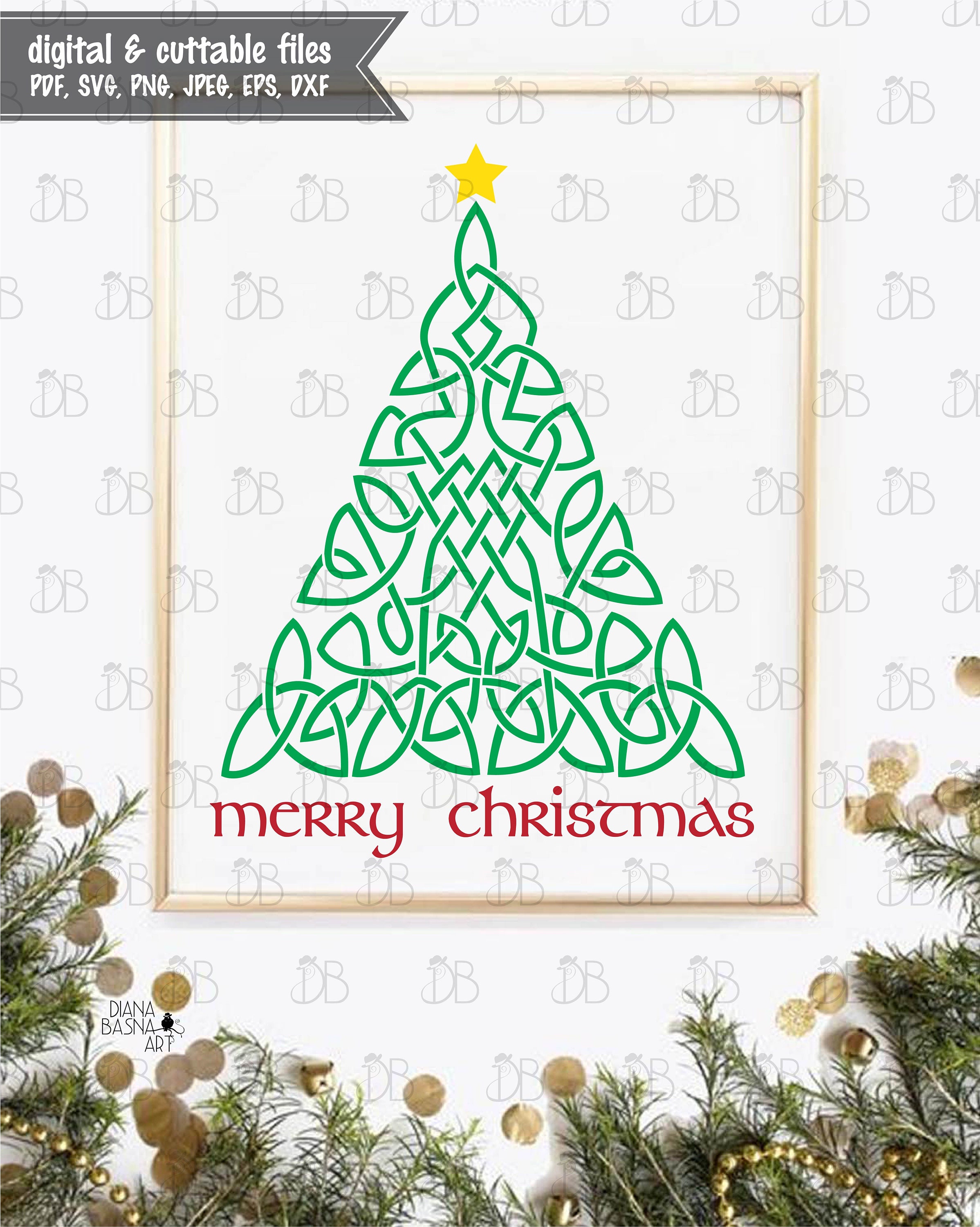 Celtic Christmas Tree - Svg Cut File - INSTANT DIGITAL DOWNLOAD - Irish ...