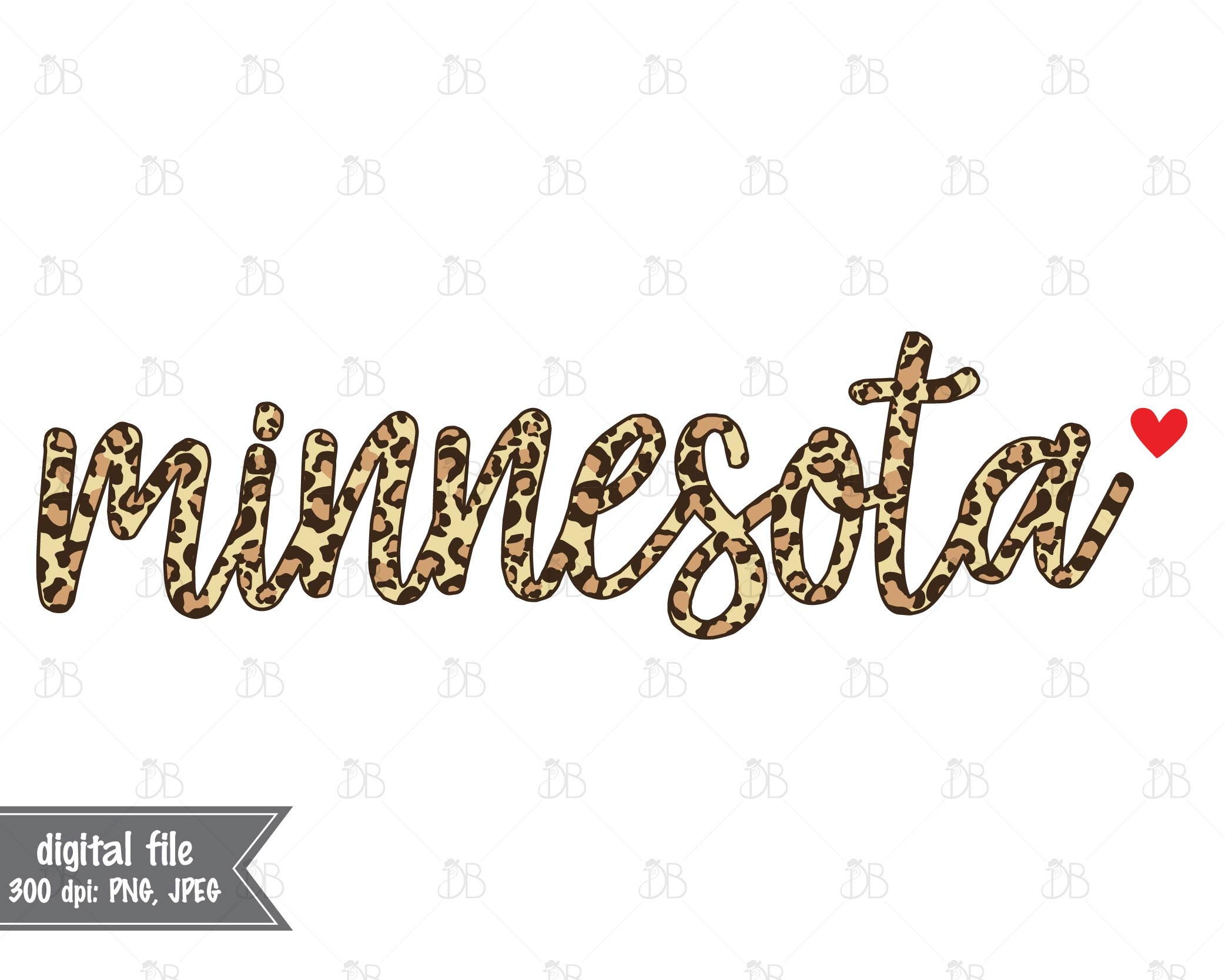 Minnesota Leopard Sublimation Graphic INSTANT DIGITAL - Etsy