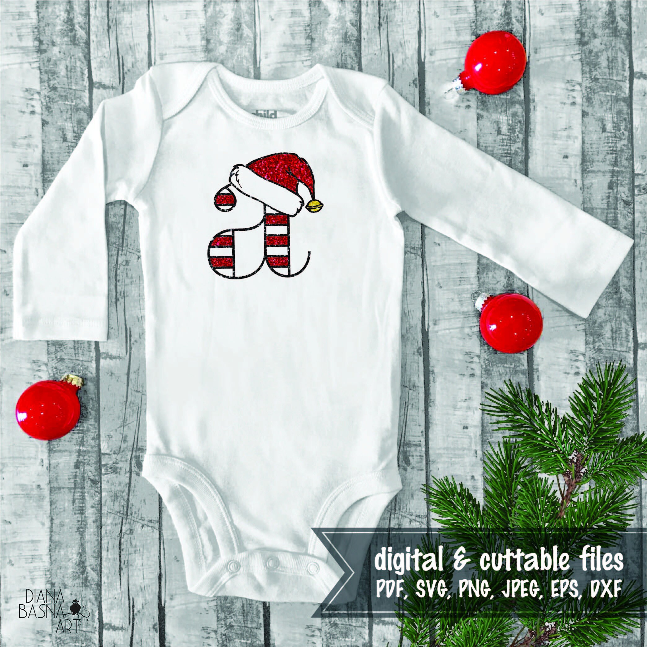 Santa Hat Lowercase Alphabet Svg Cut File INSTANT DIGITAL | Etsy