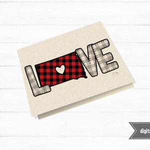 Love South Dakota State Buffalo Plaid Applique Sublimation Graphic ...