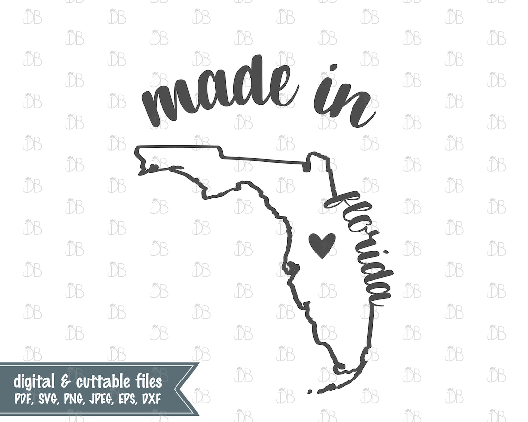Made in Florida - INSTANT DIGITAL DOWNLOAD - Printable Design - Svg Jpg ...