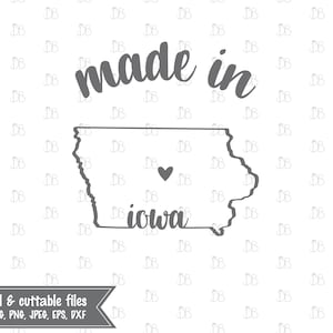 Made in Iowa - INSTANT DIGITAL DOWNLOAD - Printable Design - Svg Jpg ...