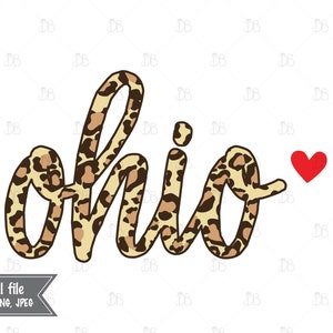 Ohio Leopard Sublimation Graphic - INSTANT DIGITAL DOWNLOAD - Cheetah ...