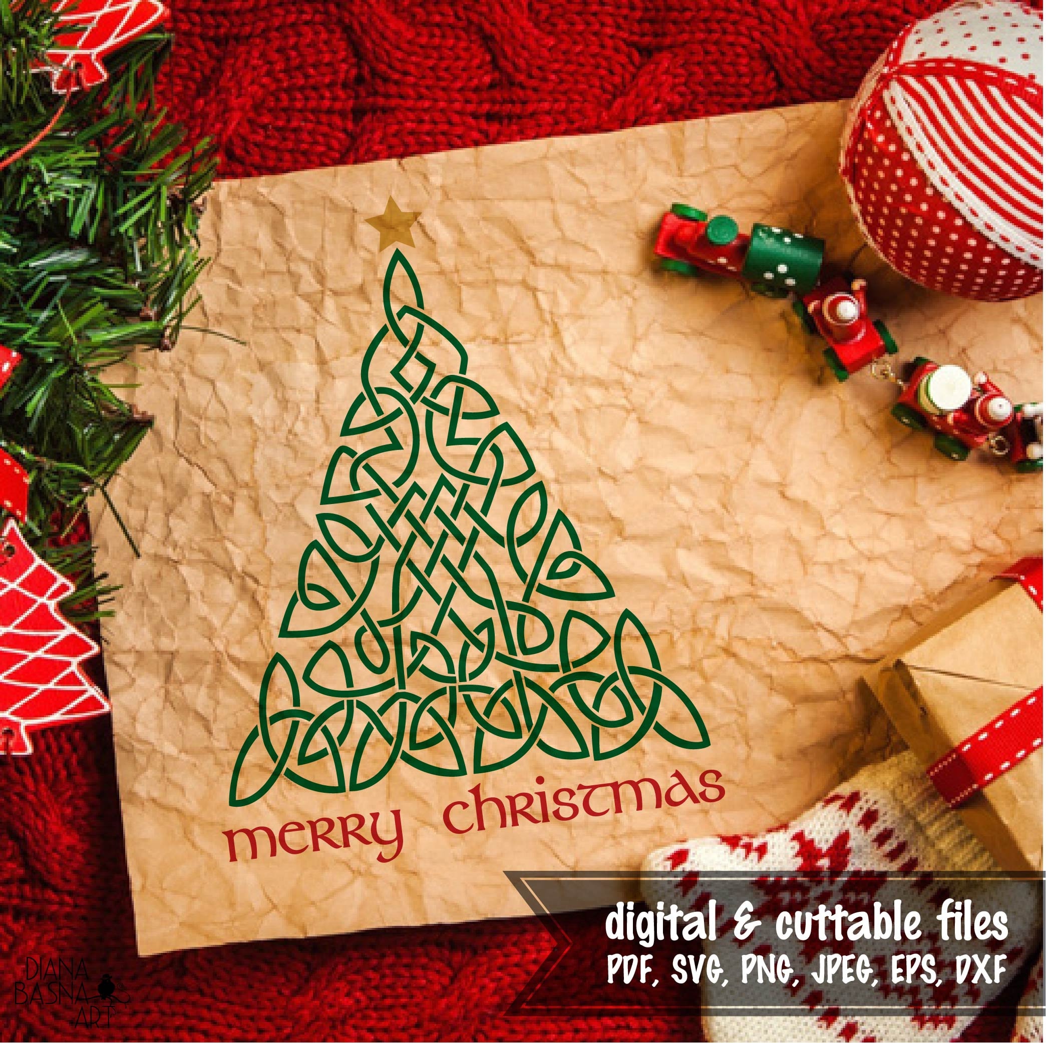 Celtic Christmas Tree - Svg Cut File - INSTANT DIGITAL DOWNLOAD - Irish ...