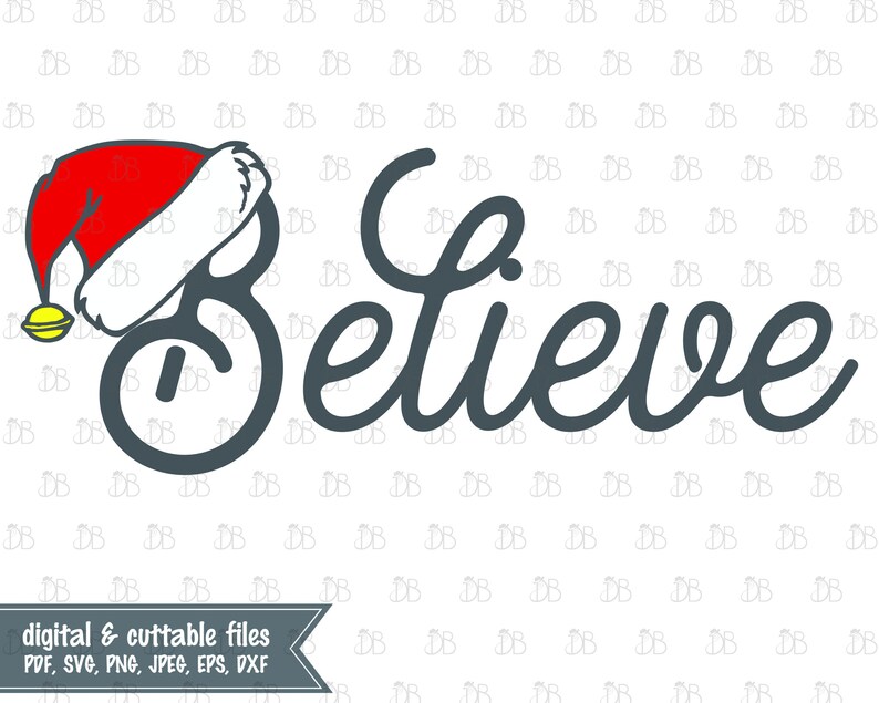 Santa Hat Alphabet, Elf Alphabet, Believe, Santa's Cutest Elf Svg - 4 ...