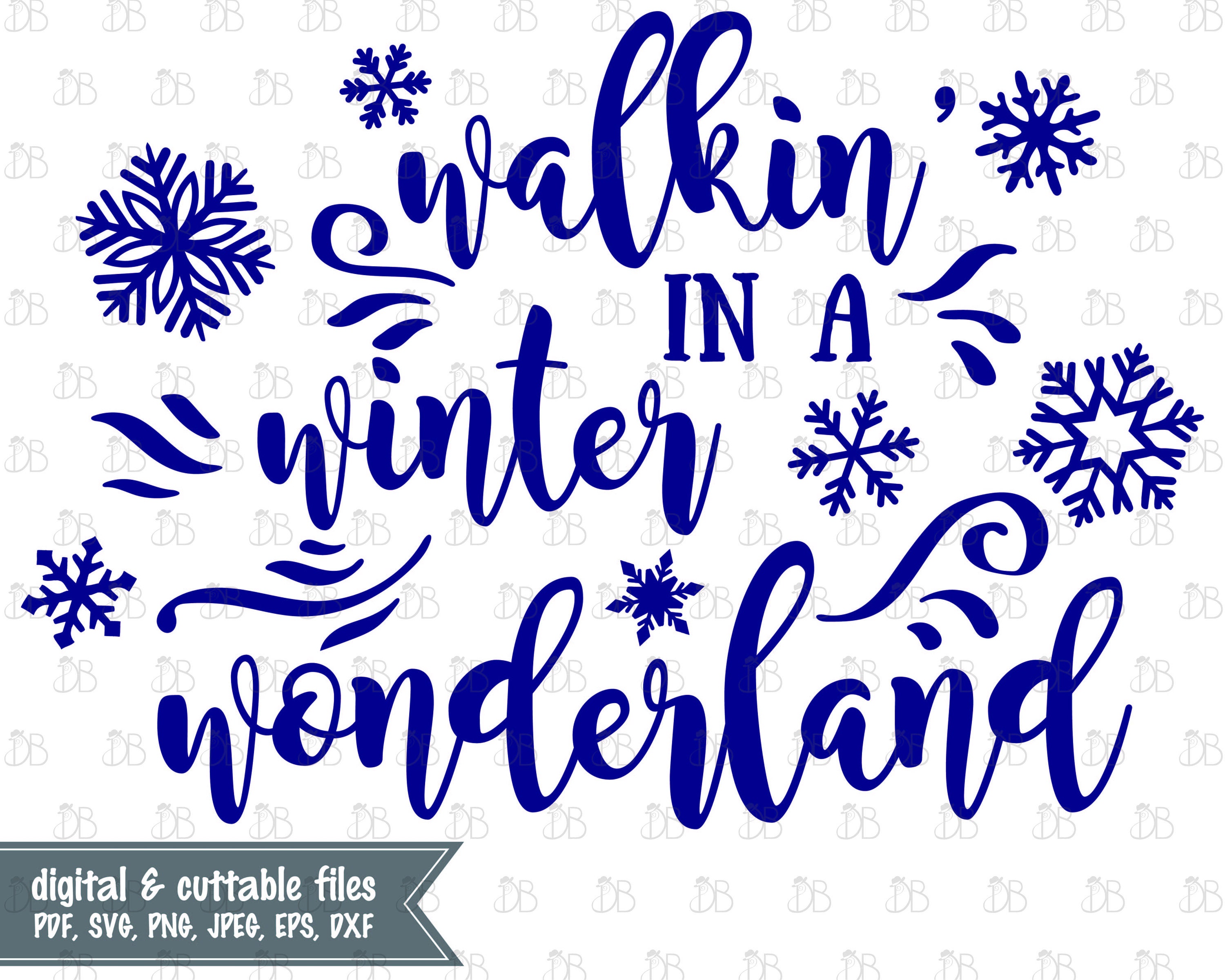 Walking in a Winter Wonderland SVG digital cutting file | Etsy