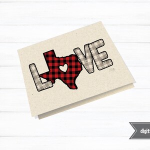 Love Texas State Buffalo Plaid Applique Sublimation Graphic - Instant ...