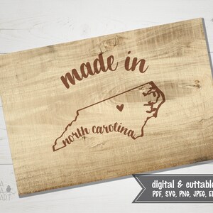 Made in North Carolina - INSTANT DIGITAL DOWNLOAD - Printable Design ...