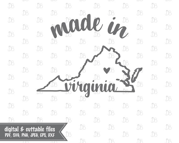 Made in Virginia INSTANT DIGITAL DOWNLOAD Printable Design | Etsy
