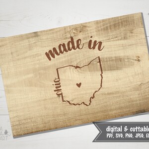 Made in Ohio - INSTANT DIGITAL DOWNLOAD - Printable Design - Svg Jpg ...