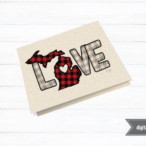 Love Michigan State Buffalo Plaid Sublimation Graphic - Instant DIGITAL ...