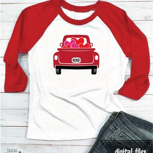 Red Truck Hearts XOXO Valentine Graphic - Instant DIGITAL DOWNLOAD ...