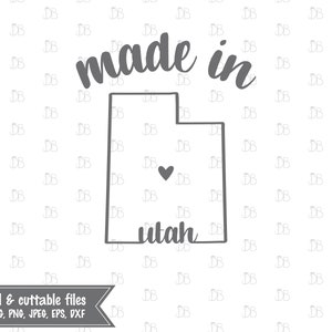 Made in Utah - INSTANT DIGITAL DOWNLOAD - Printable Design - Svg Jpg ...