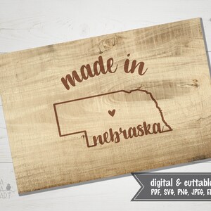 Made in Nebraska - INSTANT DIGITAL DOWNLOAD - Printable Design - Svg ...