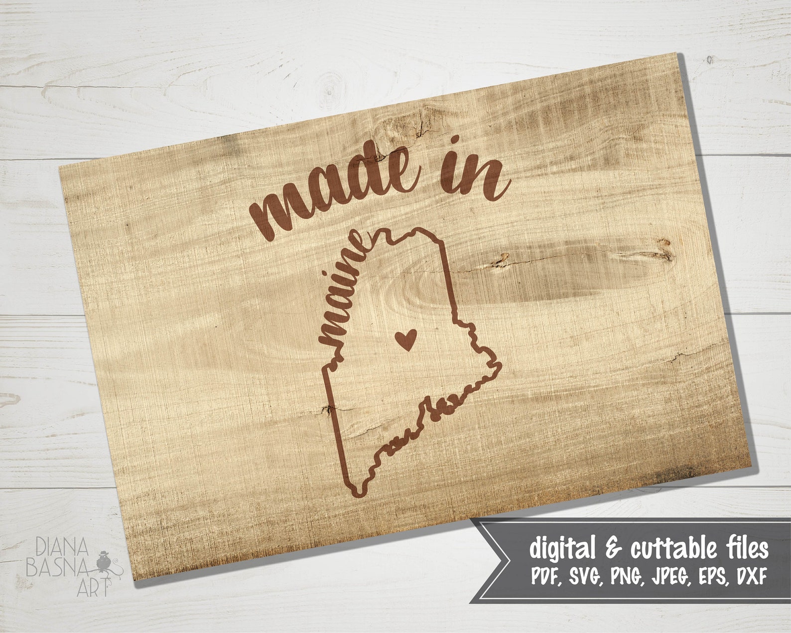 Made in Maine - INSTANT DIGITAL DOWNLOAD - Printable Design - Svg Jpg ...