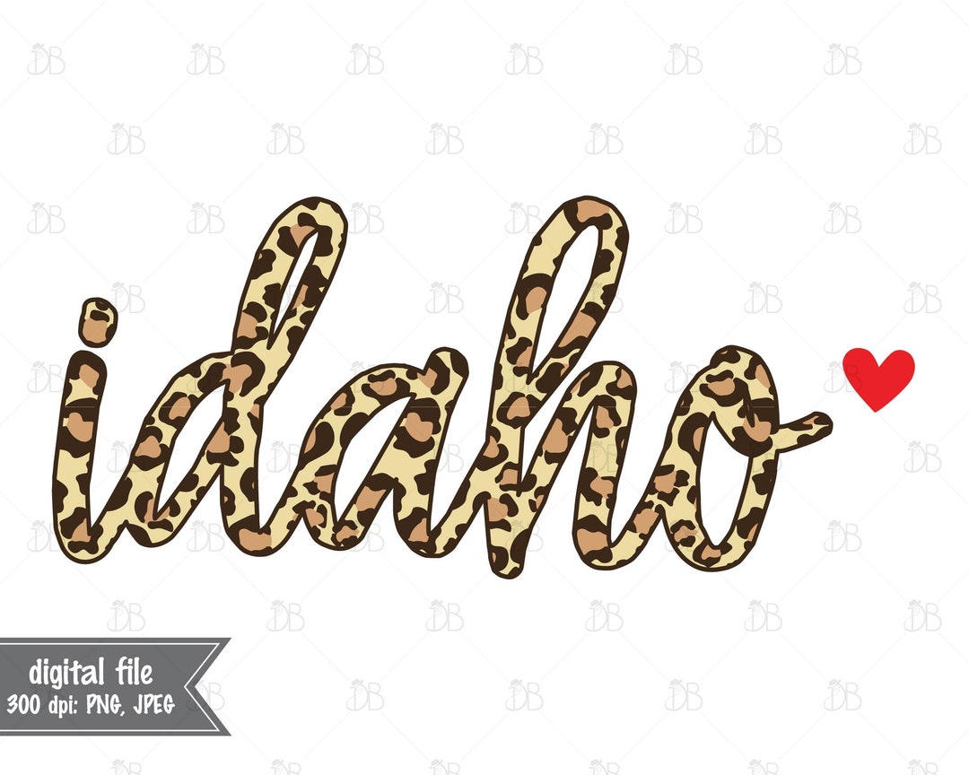 Idaho Leopard Sublimation Graphic - INSTANT DIGITAL DOWNLOAD - Cheetah ...