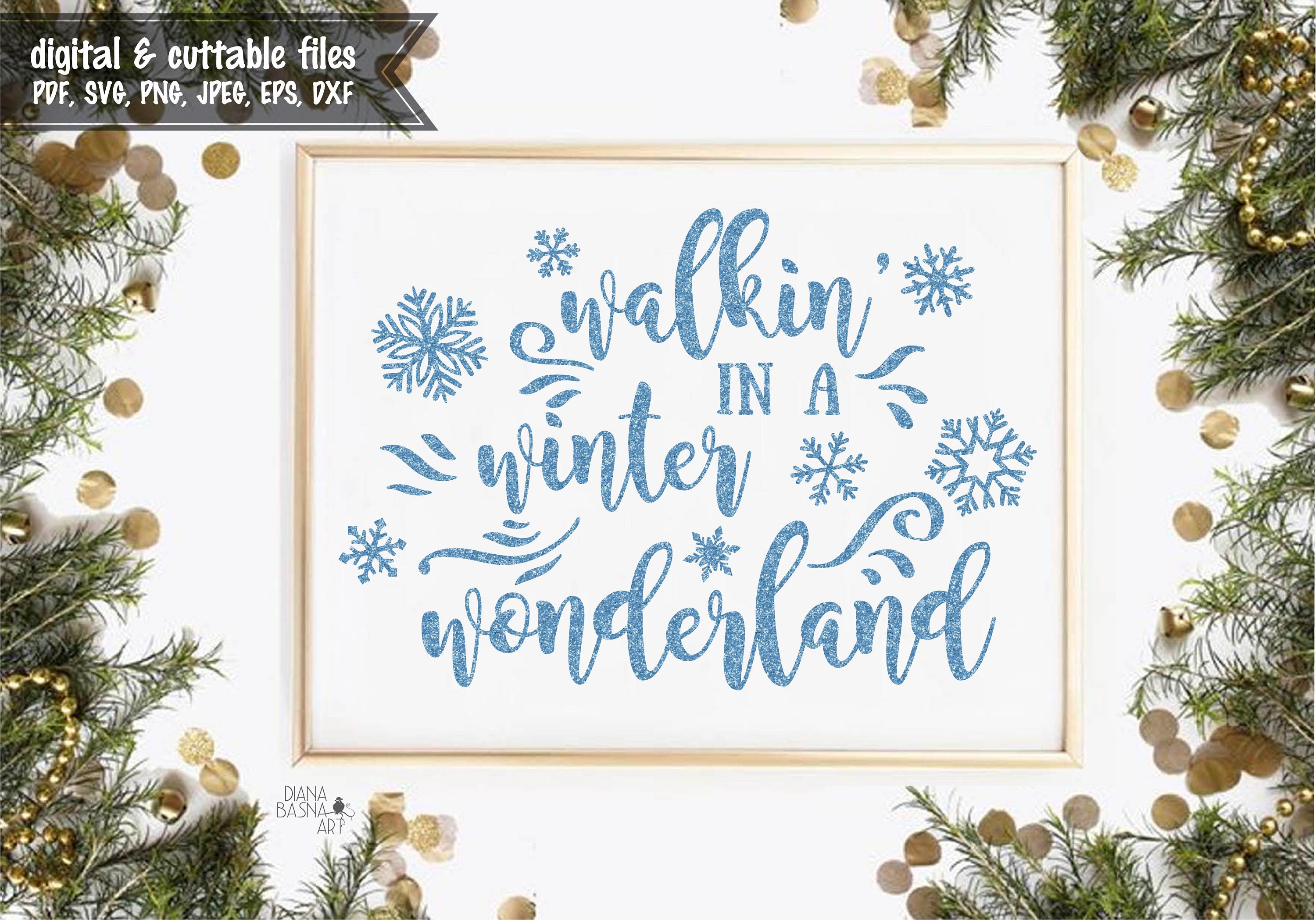 Walking in a Winter Wonderland SVG digital cutting file | Etsy