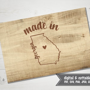 Made in Georgia - INSTANT DIGITAL DOWNLOAD - Printable Design - Svg Jpg ...