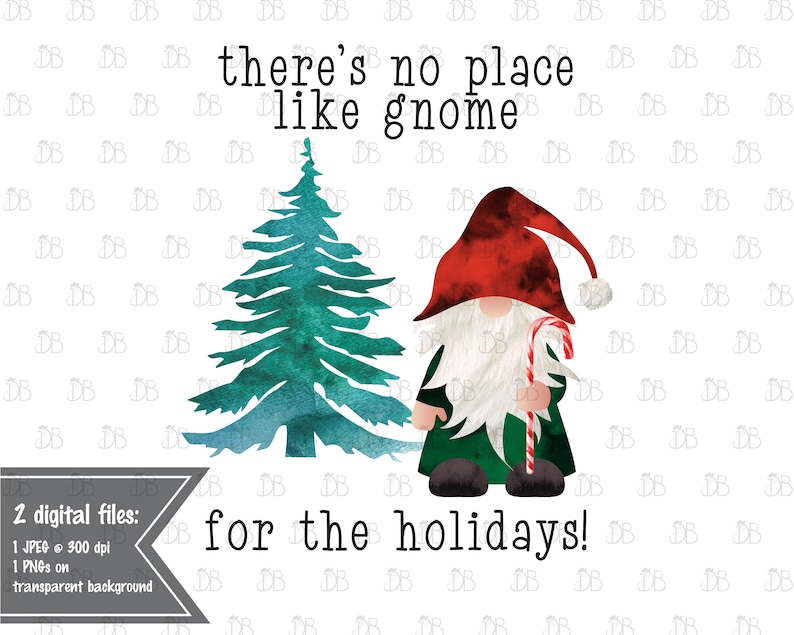 There's No Place Like Gnome for the Holidays Christmas - Etsy