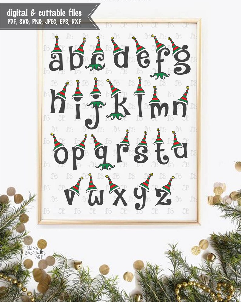Elf Alphabet Svg Cut File INSTANT DIGITAL DOWNLOAD - Etsy