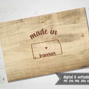 Made in Kansas - INSTANT DIGITAL DOWNLOAD - Printable Design - Svg Jpg ...