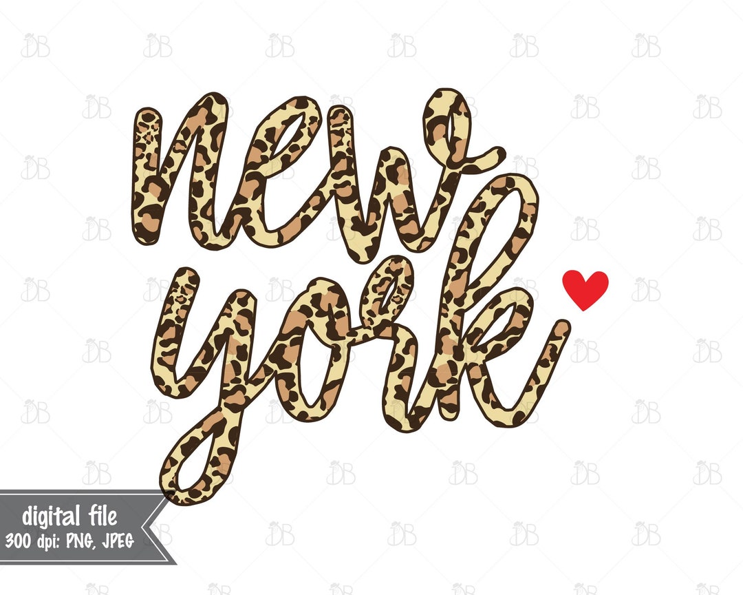 New York Leopard Sublimation Graphic - INSTANT DIGITAL DOWNLOAD ...