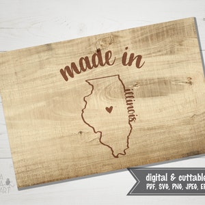 Made in Illinois - INSTANT DIGITAL DOWNLOAD - Printable Design - Svg ...