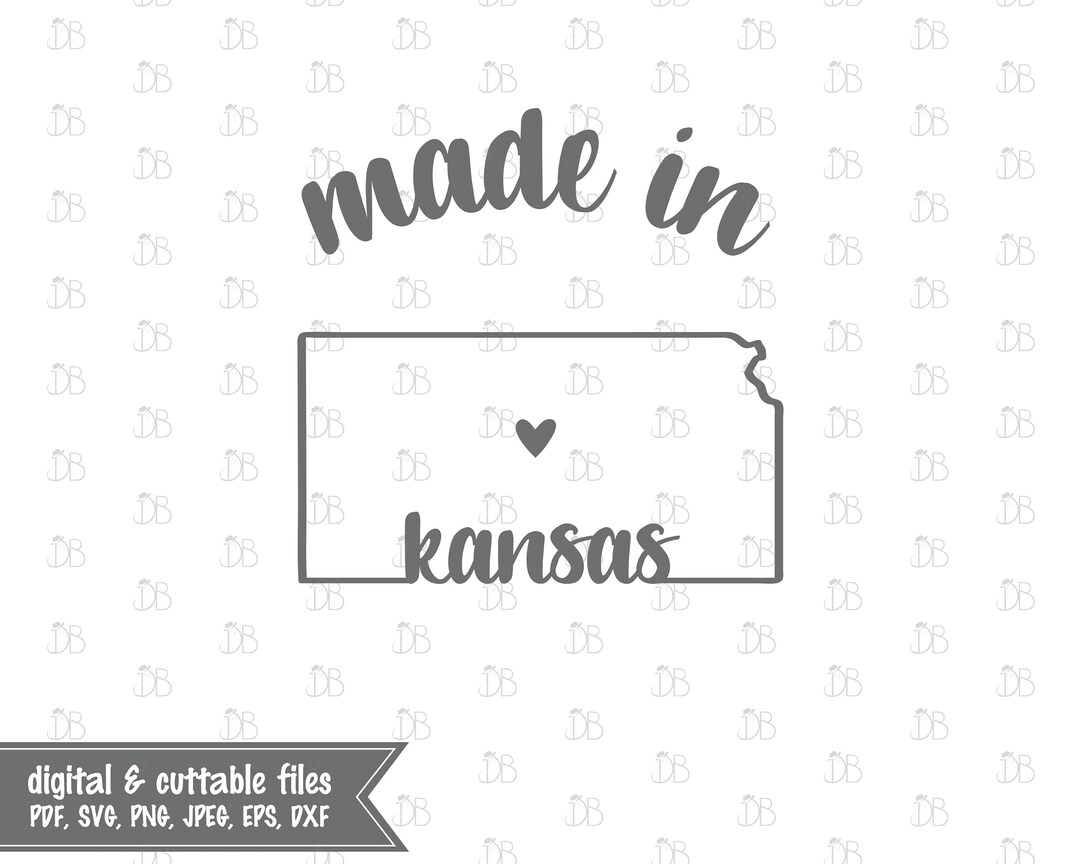 Made in Kansas - INSTANT DIGITAL DOWNLOAD - Printable Design - Svg Jpg ...