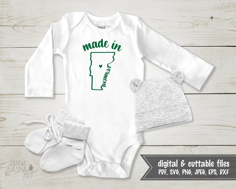 Made in Vermont - INSTANT DIGITAL DOWNLOAD - Printable Design - Svg Jpg ...