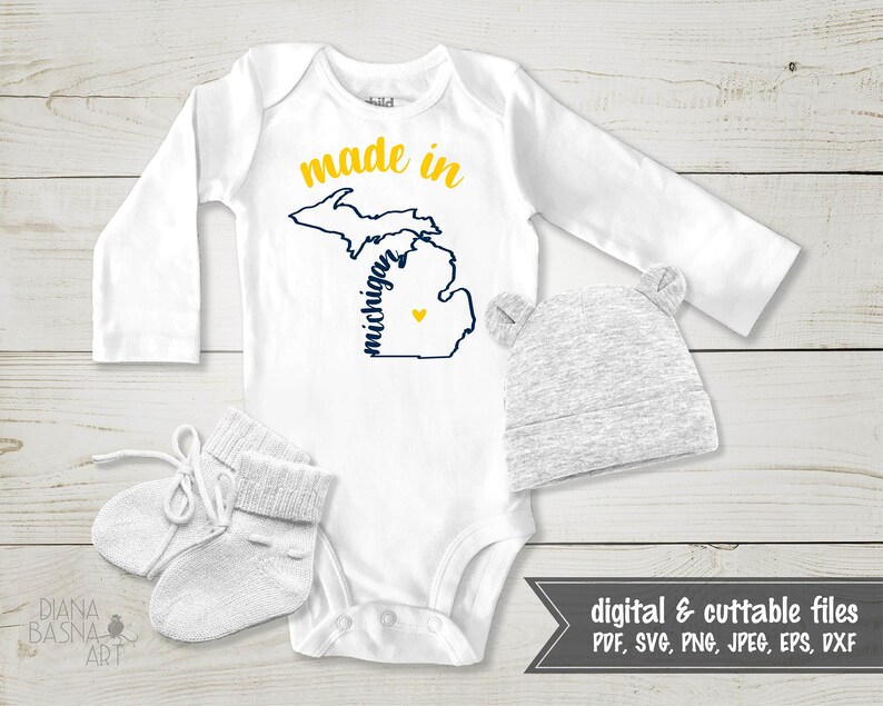 Made in Michigan - INSTANT DIGITAL DOWNLOAD - Printable Design - Svg ...
