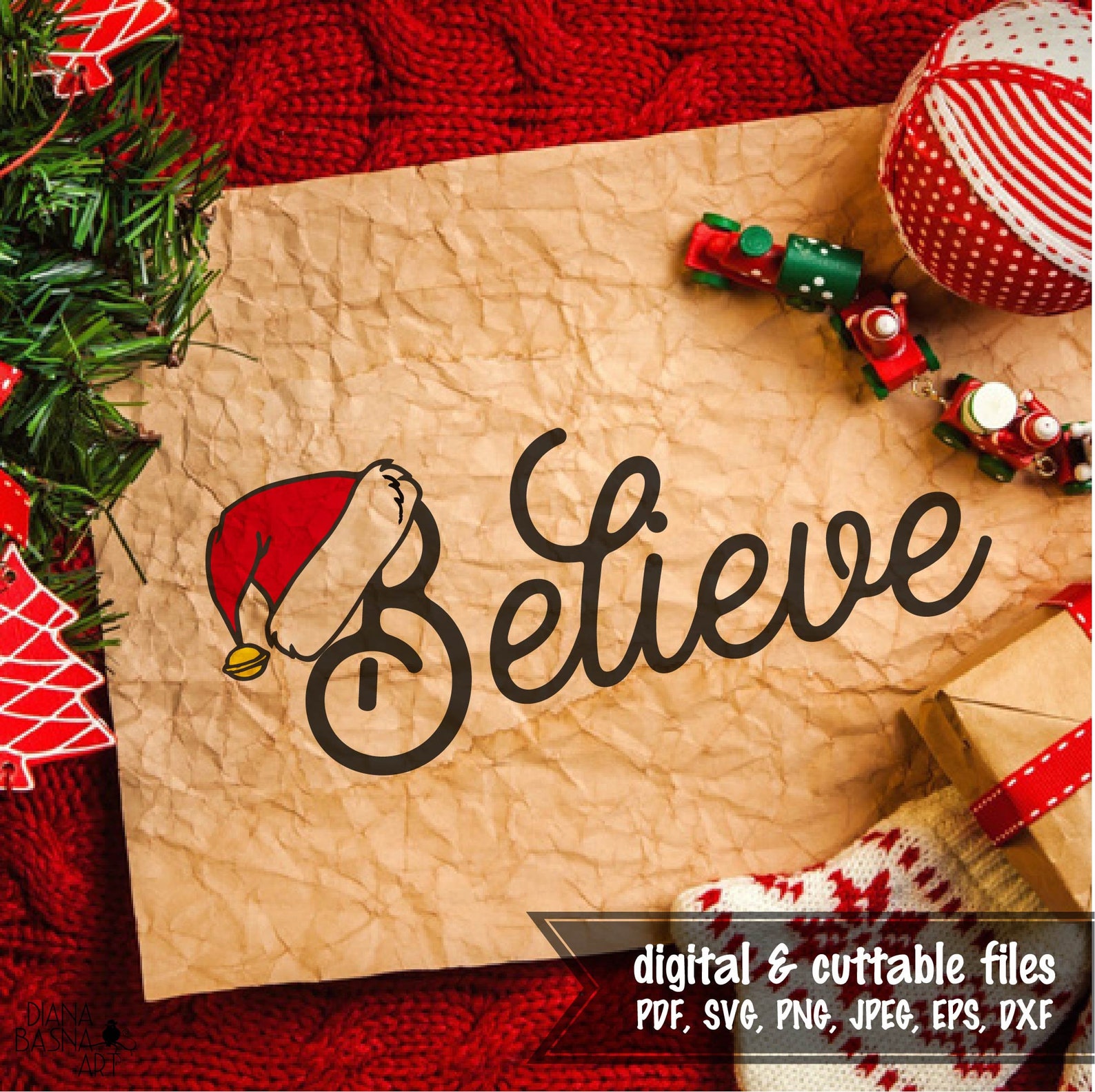 Believe in Christmas Svg Cut File INSTANT DIGITAL DOWNLOAD | Etsy
