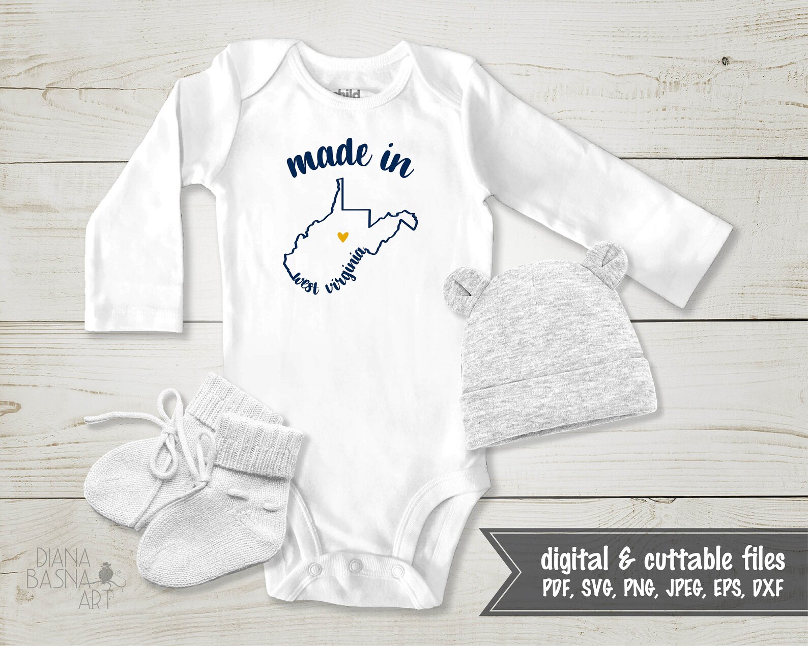 Made in West Virginia - INSTANT DIGITAL DOWNLOAD - Printable Design ...