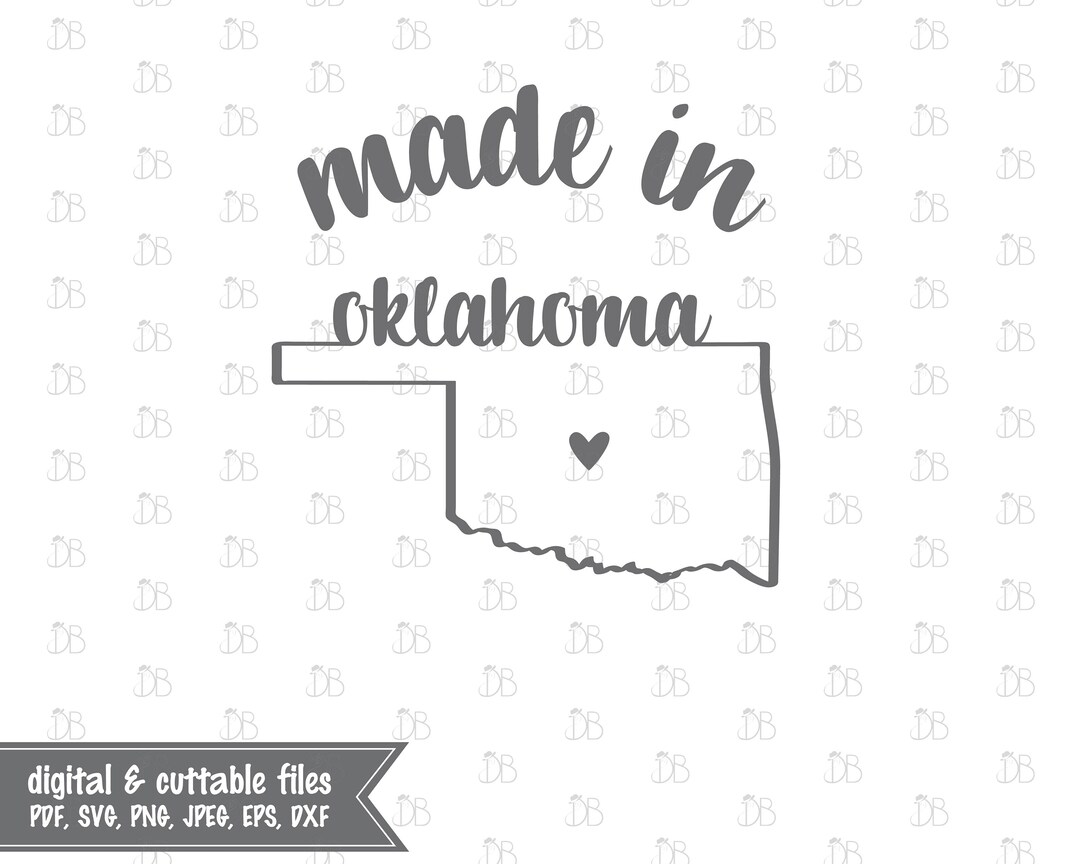 Made in Oklahoma - INSTANT DIGITAL DOWNLOAD - Printable Design - Svg ...