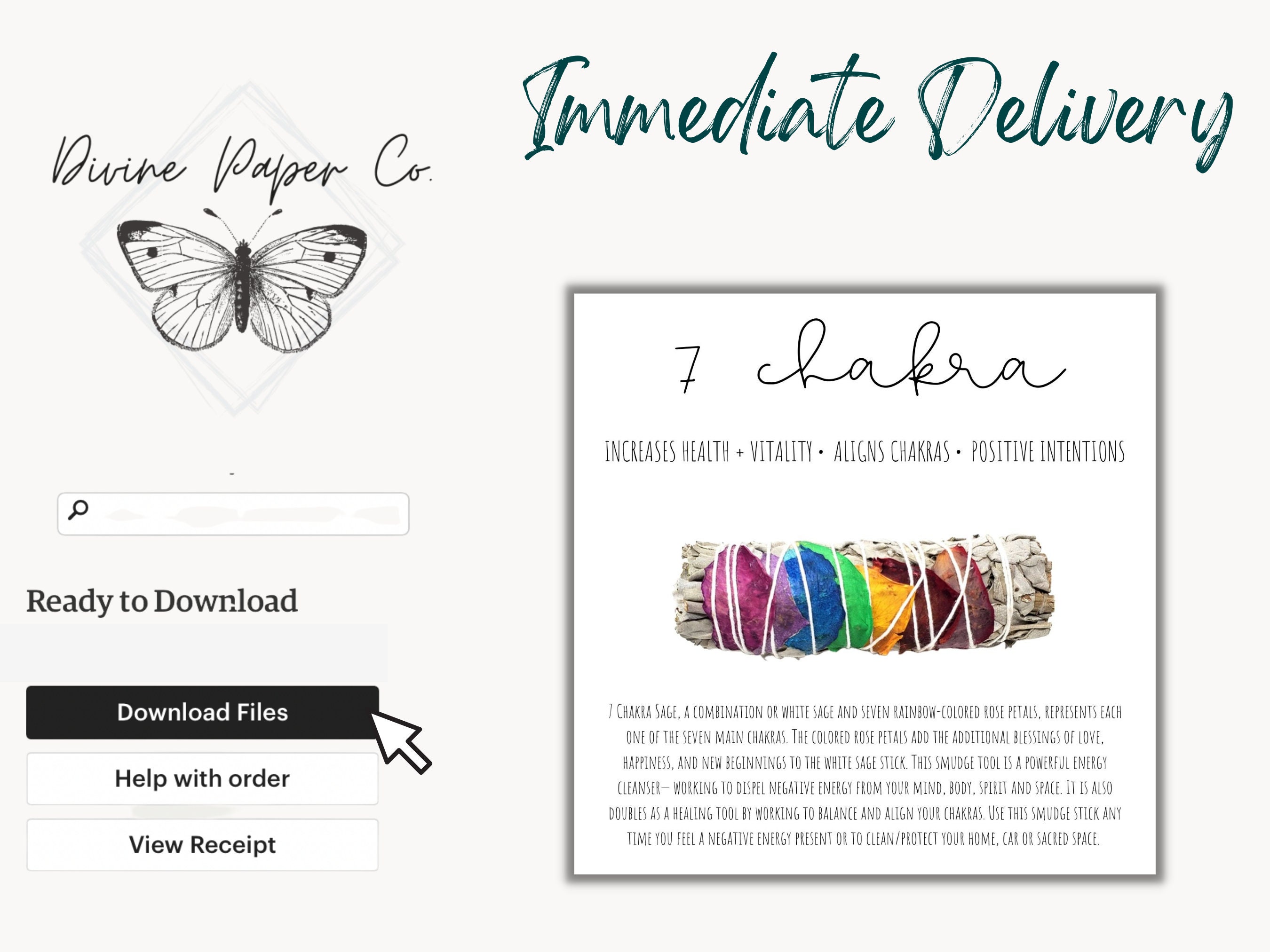 7 Chakra Smudge Information Card Smudging Description Card - Etsy