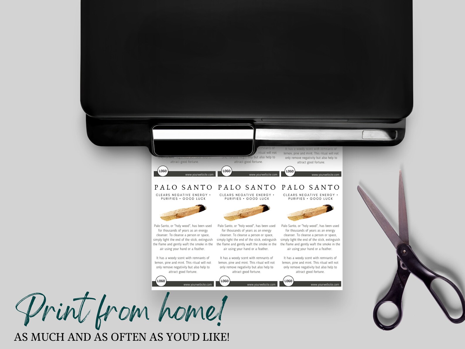 Set of 2 Printable Smudge Instructions Smudging Card - Etsy