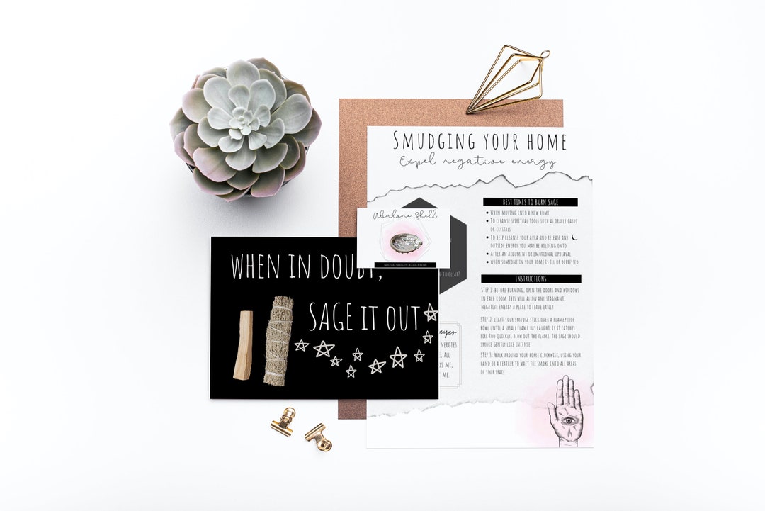Smudging Bundle for Sage Kits | Printable - Etsy