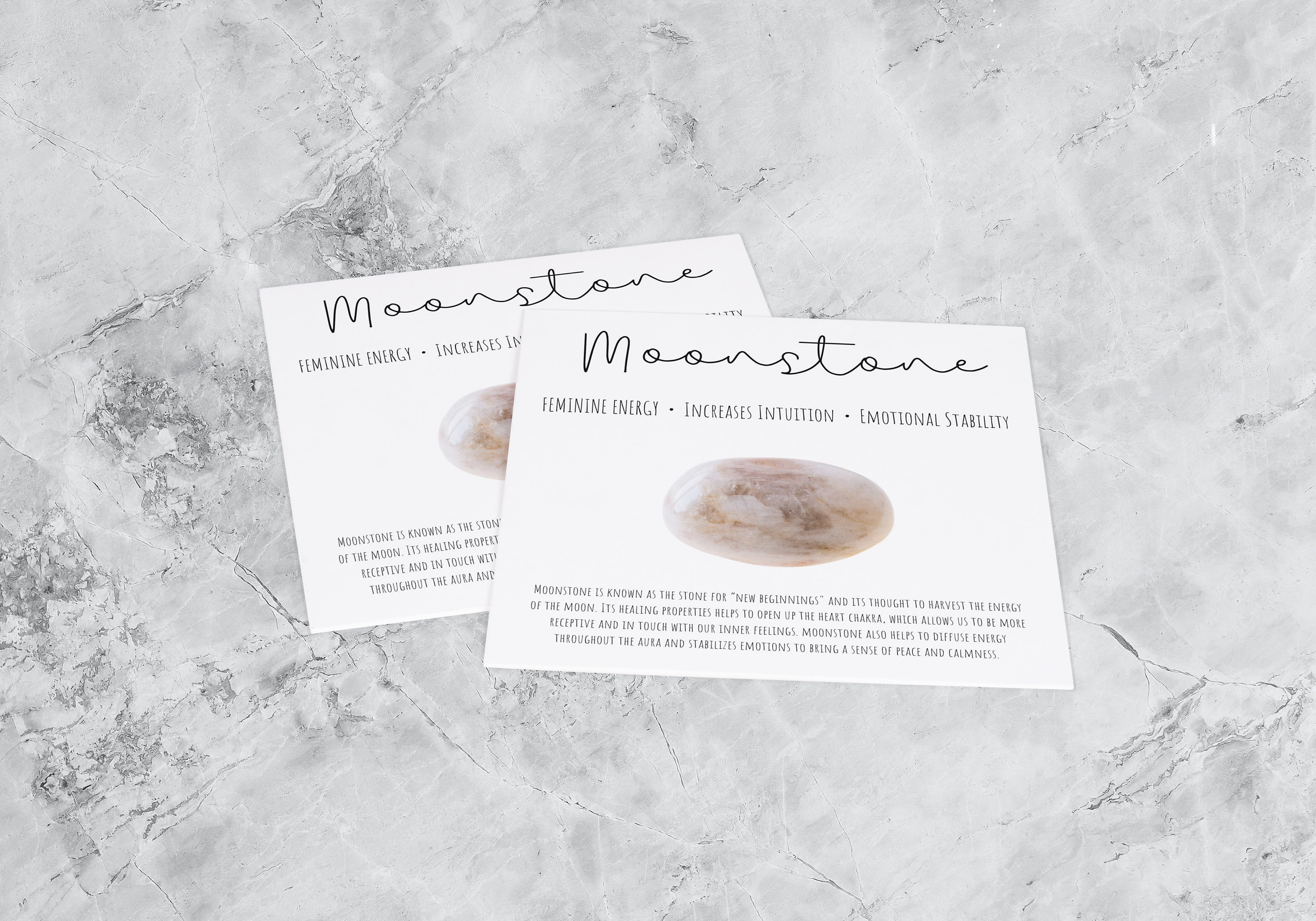 Moonstone Gemstone Meaning Card Printable label for Crystal | Etsy