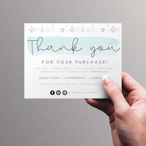 Thank You for Your Order Etsy Thank You Card Small Business - Etsy
