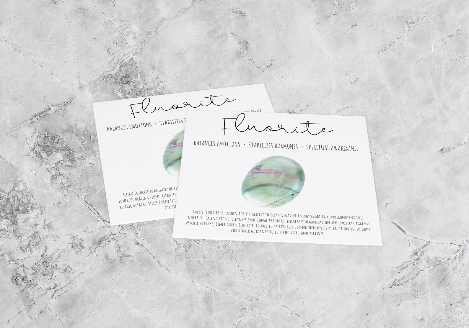 Fluorite Gemstone Meaning Card | Printable Crystal Card for Gift Set - Etsy