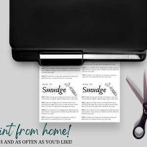 Smudging Instructions Double-sided Sage Information Card | Smudging ...