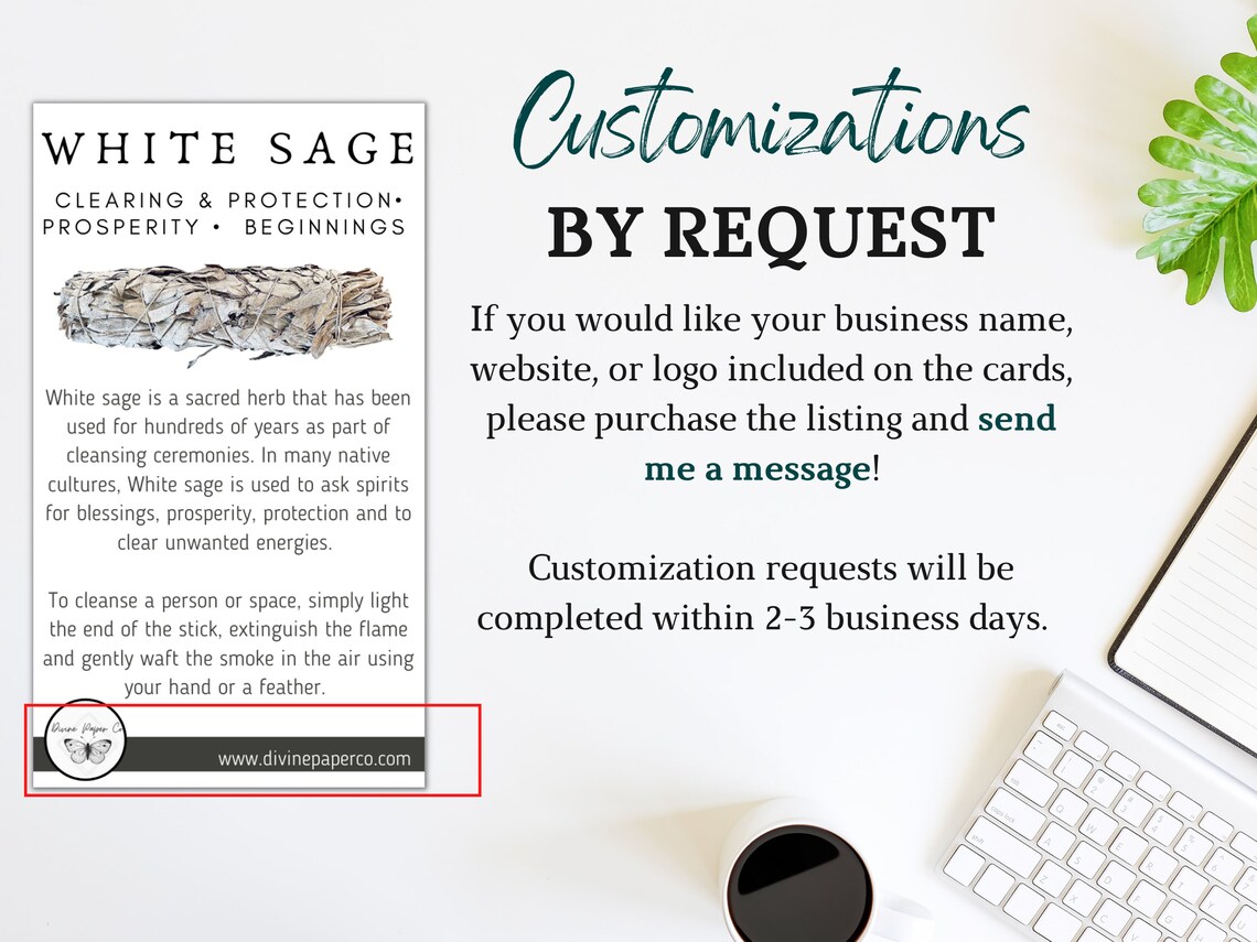 Set of 2 Printable Smudge Instructions, Smudging Card Printable, Palo ...