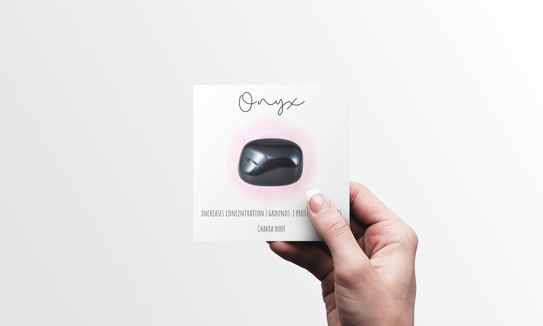 Onyx Meaning Card printable Label for Jewelry Display - Etsy