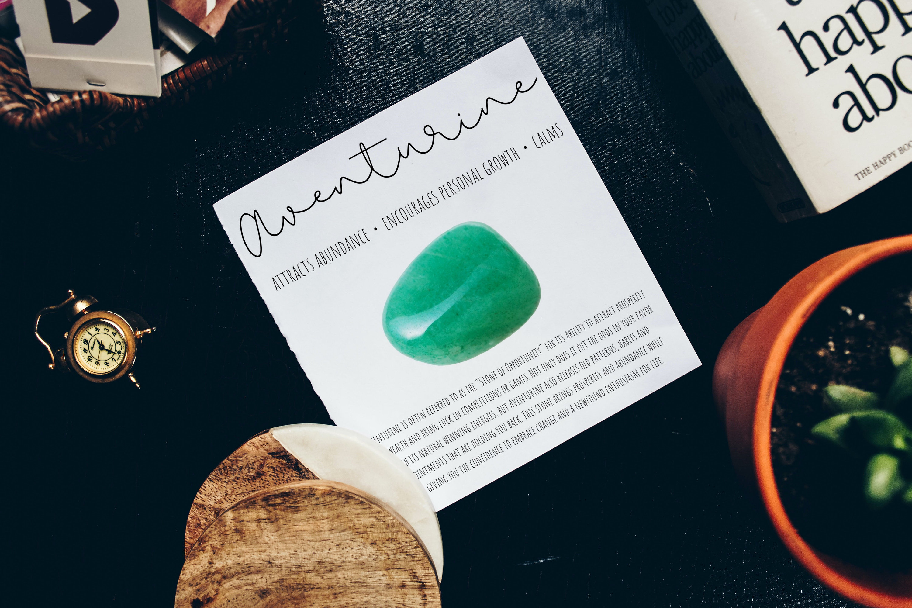 Aventurine Meaning Card printable Label for Jewelry Display | Etsy