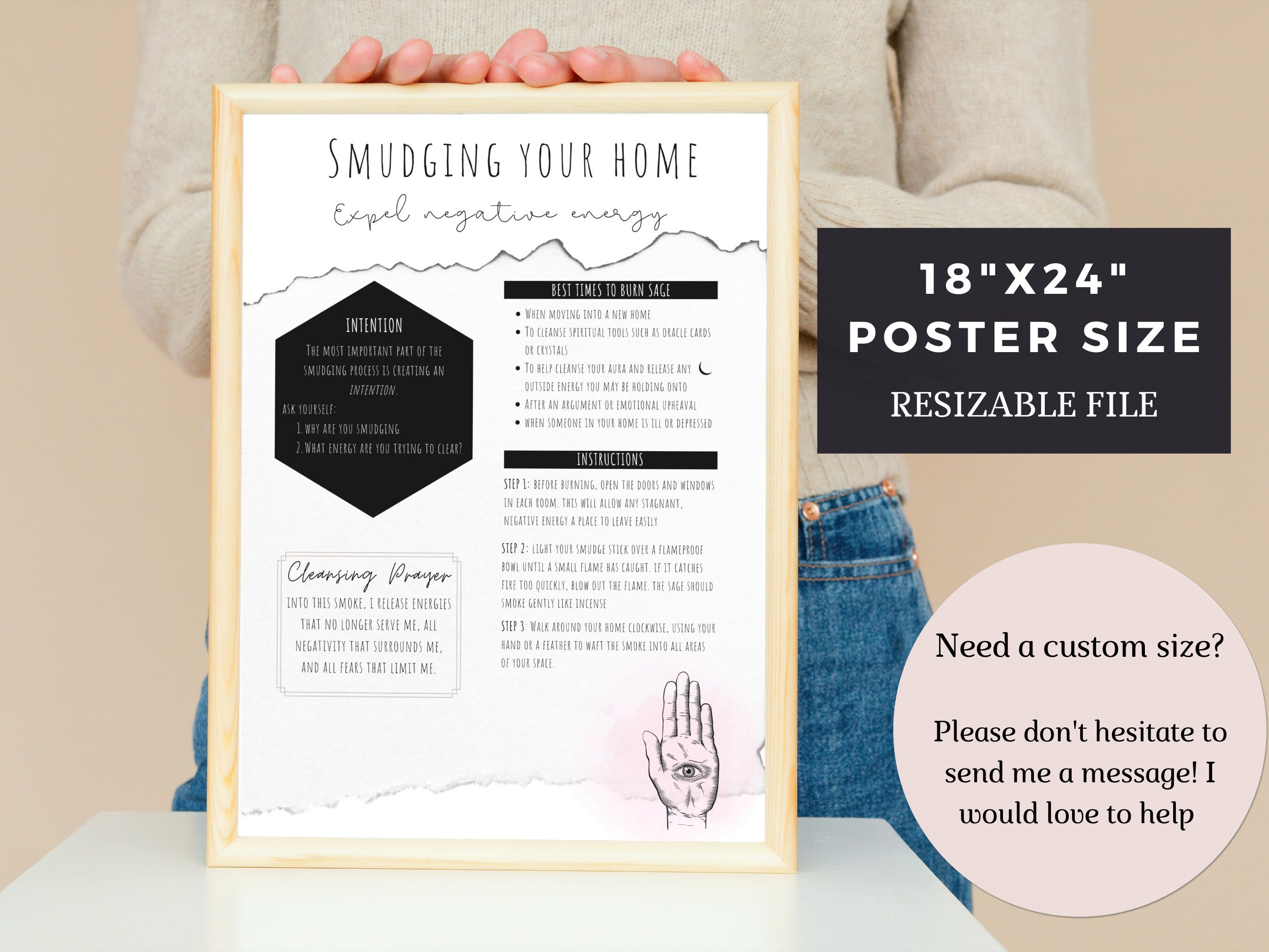 Basics of Smudging Your Home Printable Poster Smudging | Etsy